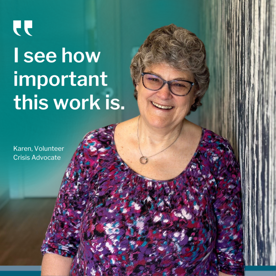 Volunteer Spotlight: Karen, Volunteer Crisis Advocate - SACASA